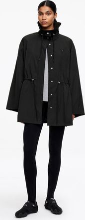 Arket Nylonjacke Mit Hohem Kragen -Schwarz