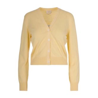 A.P.C. Logo Intarsia Cardigan - - Knitwear - Damen - Gelb - M