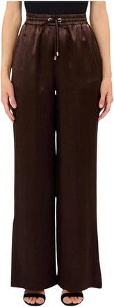 Liu Jo Femme, Pantalons, Brun, Taille: 36 FR Pantalon Satin&eacute; avec Fentes