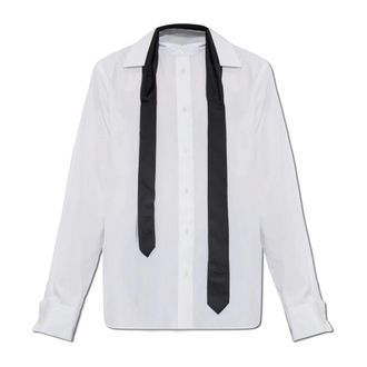 sacai Popeline Hemd (mit Satin-Krawatte) - - Shirts - Herren - Wei&szlig; - M