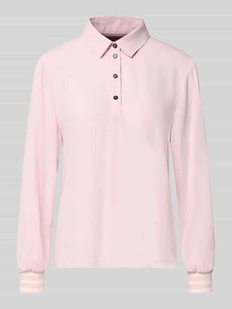 Marc Cain Regular Fit Poloshirt mit elastischen &Auml;rmelabschl&uuml;ssen