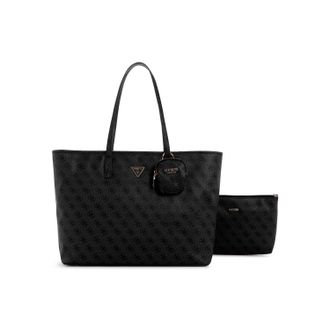Guess Power Play Large Tech Tote Coal Logo