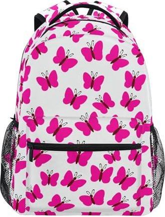 Generic Papillon Roses 23100877 Sac &Agrave; Dos Confort Sacs D&Eacute;cole Unisexe Sacs A Dos Pour Randonn&eacute;e V&eacute;lo Pc 29X40Cm