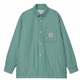 Carhartt Work in Progress Sur-Chemise Grimsby Ray&eacute;e Popeline de Coton Carhartt WIP