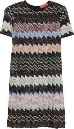 Missoni Zig Zag Kurzes Kleid - - Dresses - Damen - Schwarzk - M