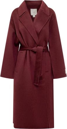 Calvin Klein Femme, Manteaux, Rouge, Taille: 38 FR Belted Manteaux