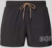 HUGO BOSS Regular Fit Badeshorts mit Label Print Modell MOONEYE