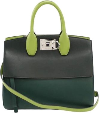 Ferragamo Sac cabas Pre-owned - Femme - Pre-owned - Vert - Taille: ONE Size