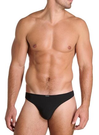 Bruno Banani Herren String schwarz Mikrofaser/Funktion unifarben