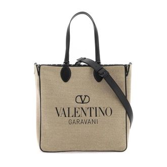 Valentino Garavani Femme, Sacs, Beige, Taille: ONE Size Toile Iconographe Reversible Tote Bag