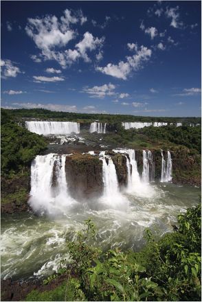 Wallario Poster - Iguazu-Wasserf&auml;lle in Premiumqualit&auml;t, Gr&ouml;&szlig;e: 61 x 91,5 cm (Maxiposter)