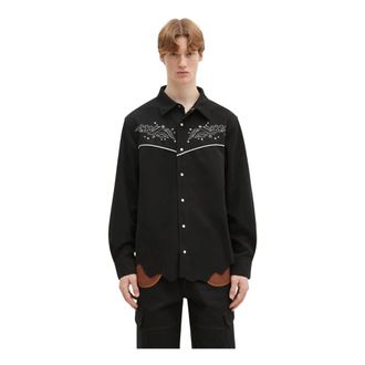 Andersson Bell Lemmans Kunstlederhemd - - Shirts - Herren - Schwarzk - M