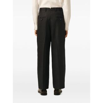 Ami Carrot-Fit Virgin Wool Trousers - Gray