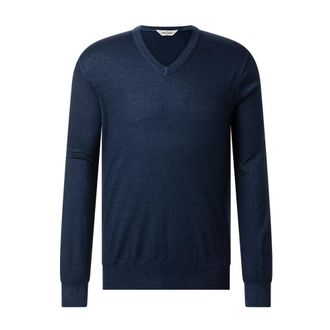 Gran Sasso Homme, Pulls, Bleu, Taille: XL Tricot col en V