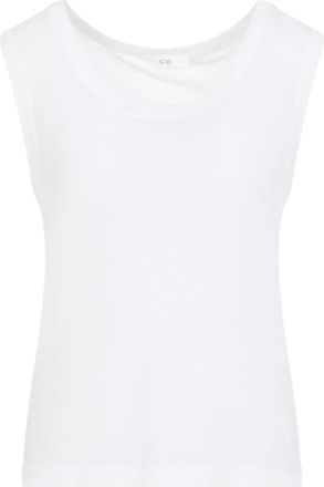 Co Femme, Tops, Blanc, Taille: 40 FR D&eacute;bardeur en jersey