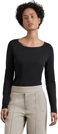 Street One A322291 T-Shirt avec col Bateau, Noir, 44 Femmes