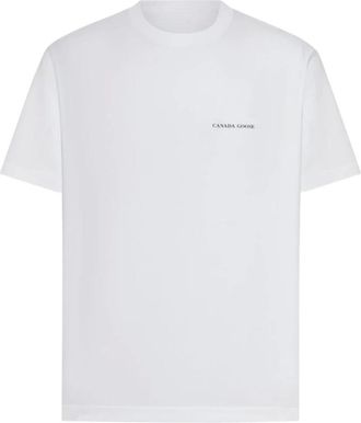 Canada Goose Homme, Tops, Blanc, Taille: 2XL Camiseta MC Novo