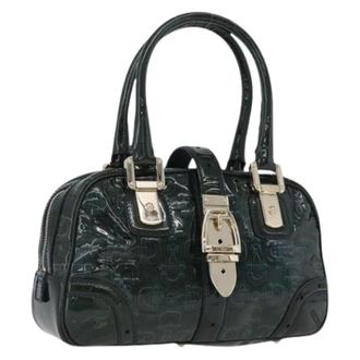 Gucci Sac &agrave; main vintage doccasion en cuir verni - Femme - Pre-owned - Vert - Taille: ONE Size