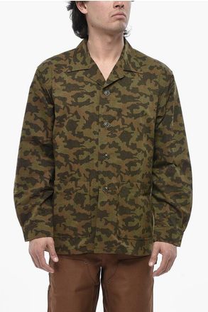 South2 West8 Lightweight Camouflage-Print Overshirt size L
