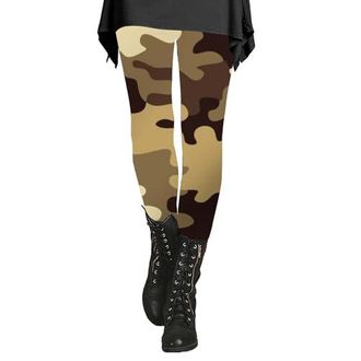 Generic Collants camouflage pour femme - Legging camouflage pour femme - Pantalon de yoga grande taille - Legging de sport - Legging de sport taille haute - P