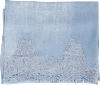 Ermanno Scervino Femme, Accessoires, Bleu, Taille: ONE Size Lace Stole