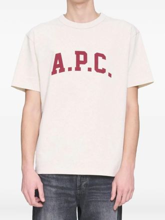 A.P.C. t-shirt en coton à logo imprimé - Tons neutres
