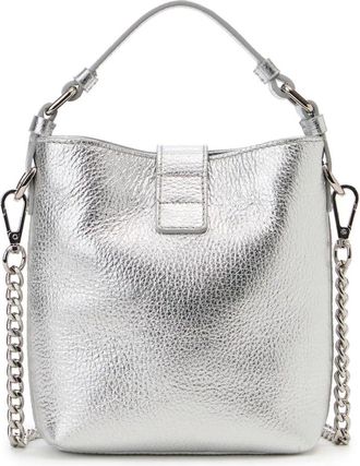 Iceberg Femme, Sacs, Gris, Taille: ONE Size Sac bandouli&egrave;re en cuir de veau