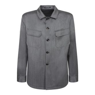 Tagliatore Woll-Overshirt - - Jackets - Herren - Grau - L