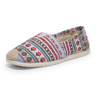 Alexis Leroy Damen Alpargata Baumwolle Flacher Rote Boh&egrave;me Druck Slipper 38 EU