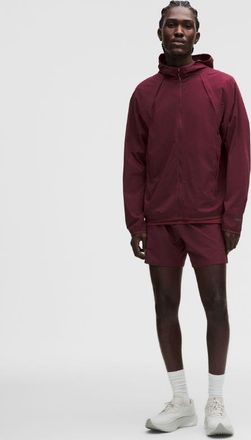 lululemon Short Mile Maker Run Crew Sans doublure pour Hommes - 15 cm - Burgundy - Taille 2XL