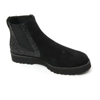 Hogan Glitzer-Chelsea-Boots mit Elastikeinsatz - - Shoes - Damen - Schwarzk - 35 EU