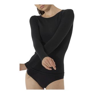 Wolford Haut Manches Longues en Laine Pure - Femme - Tops - Noir - Taille: 36 FR