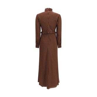 Alessandra Rich Womens Brown Silk Casual Dress