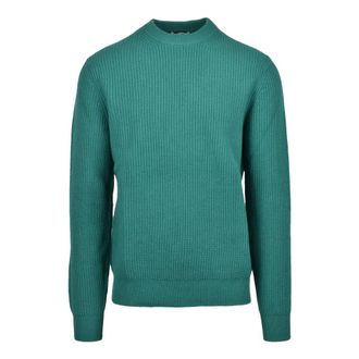 Ballantyne Gerippter Wollpullover - - Knitwear - Herren - Gr&uuml;n - 2XL