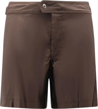 Tom Ford Homme, Maillots de bain, Brun, Taille: XL Micro Compact Short de Bain avec Boucle