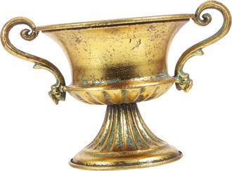 Holibanna Vintage Blumenvase Aus Metall Rustikale Deko Vasen Für Tisch Antiker Metalltopf Für Blumenarrangements Einfach Und Elegante Blumentöpfe