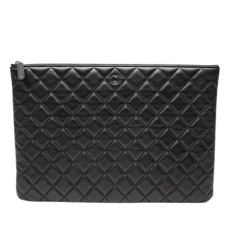 Chanel Pre-owned Vintage Leder Clutch - - Pre-owned - Damen - Schwarzk - ONE SIZE