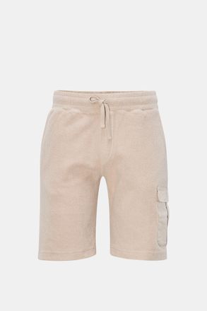 04651/ Herren - Fleece-Cargo-Shorts Oyster beige