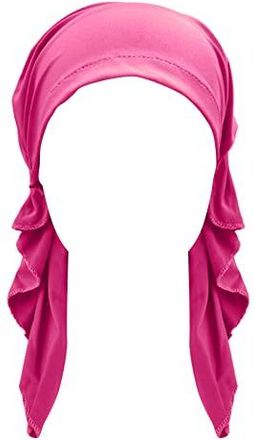 Generic Chapeau ethnique pr&eacute;-nou&eacute; tress&eacute; couverture enveloppante turban chapeau chapeau bandeau, Rouge, Taille unique