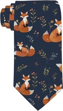 Generic Feuilles Renard Brun Cravate Décontractée Cravate Homme Polyvalente Cravates Hommes Pour Entreprise Femmes Formelle