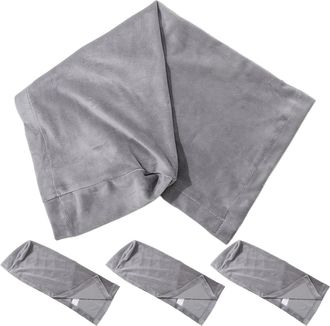 Cabilock Dehnbarer Armlehnenbezug Sofa 4 St&uuml;ck Universell Waschbarer Polyester Sofabezug Grauer M&ouml;belarmlehnenschutz f&uuml;r Wohnzimmer Elastische Stuhlarmlehnen S