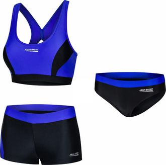 Aqua Speed Damen Sport Bikini Set + Bikinihose | Bademode Hose für Mädchen Frauen | Zweiteiler Schwimmsport | Coole Sportbikini | Swimming Pool | Schwimmbad | Gr