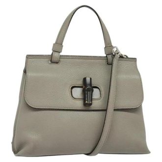 Gucci Pre-owned Lederhandtasche - - Pre-owned - Damen - Grau - ONE SIZE