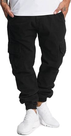 DEF Hosen Herren Cargohosen Schwarz 32