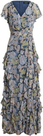 Lauren Ralph Lauren Damen Maxikleid mit Rüschen