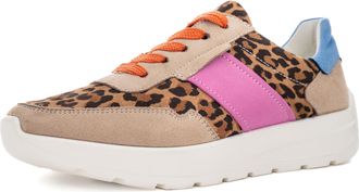 Ara Damen New York Sneaker, Sand,Natur,Orchidee-Azzuro, 38 EU Weit