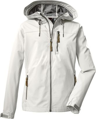G.I.G.A. DX Damen Softshelljacke/Outdoorjacke mit Kapuze GS 97 WMN SFTSHLL JCKT, 36, gebrochenes weiss, 38392-000