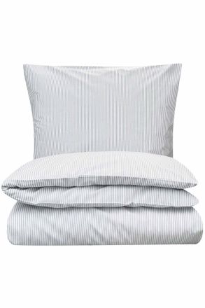 Mela unisex vegan Bettwäscheset Majuli Blau/NaturweiÃY Gestreift