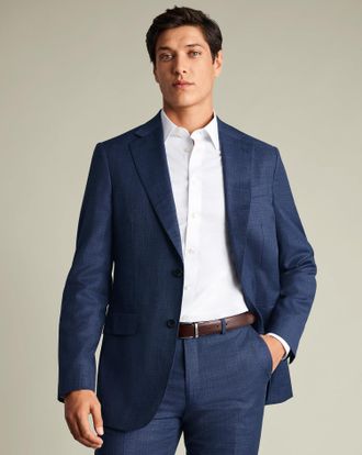 CHARLES TYRWHITT Italienisches Luxusanzug-Sakko - Tintenblau