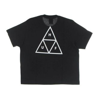 HUF Huf, Femme, Tops, Noir, Taille: 42 FR T-shirt Relax avec Design Triple Triangle